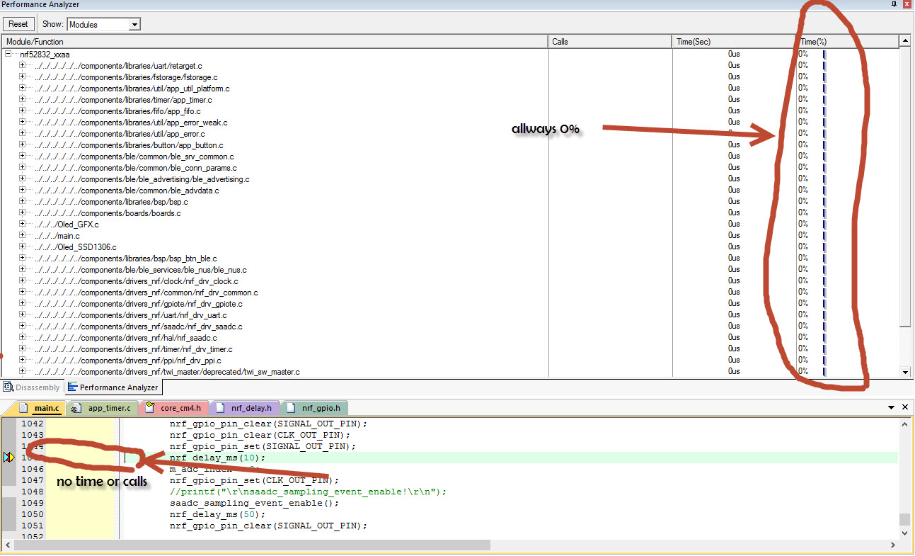 Solved Enabling Instruction And Code Execution Time In Uvision Ide For J Trace J Link 8442
